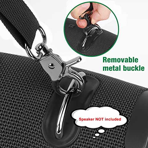 Desing Wish Removable Speaker Handle Strap Compatible with JBL Xtreme/Xtreme 2/ Xtreme 3/ W-King X10/ Zealot S67 Portable Wireless Bluetooth Speaker, Outdoor Travel Speakers Handle Belt (Black)