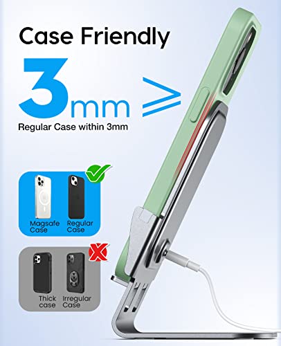 15W Fast Wireless Charger,Aluminum Alloy Cell Phone Stand,Compatible with iPhone 14 13 12 XR XS 8 Series Samsung Galaxy S21 S20 Note 20 10 Google etc, with 20W USB C PD Adapter 5ft Cable Cord