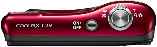 Nikon Coolpix L29 16.1 MP Point and Shoot Camera with 5x Optical Zoom (Red)