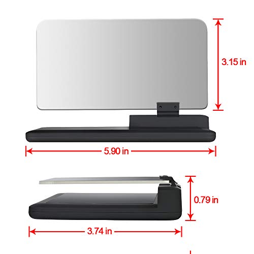 Arestech Car GPS Mobile Head Up Display Holder with HD Image Reflection for HUD, Smartphone, iPhone, Samsung, Car Navigation (Up to 6 Inches)