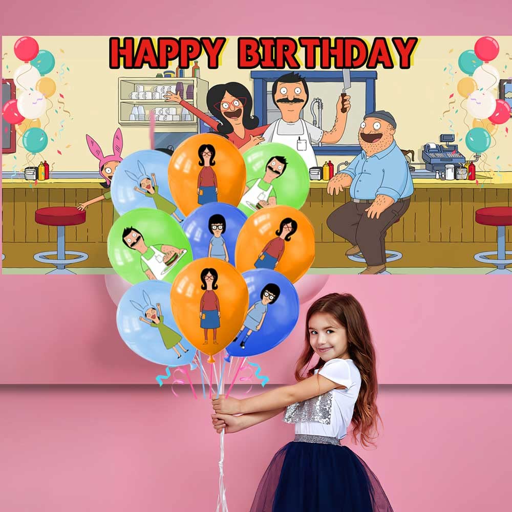 Bob Burgers Party Supplies Decorations Birthday Cake Topper Balloons Banner Backdrop Decor