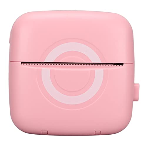 EBTOOLS Pocket Phone Printer, 200DPI Mini Portable Thermal Printing Machine, Black and White, with Printing Paper, for Picture, Memo, Blessing, Schedule, Label(Pink)