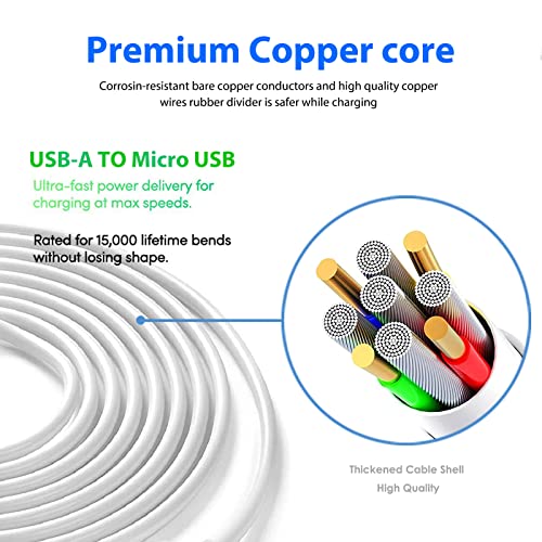 5 Feet Micro USB Charger Charging Cable Cord fit for Consumer Cellular Link Consumer Cellular Link ii 2, Doro PhoneEasy 7050 626 824 618 610 680 605 612 615 Flip Cell Phone