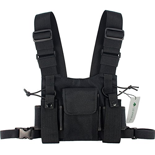 Lewong Universal Radio Chest Harness Bag Pocket Pack HolsterĀ for Two Way Radio (Rescue Essentials)