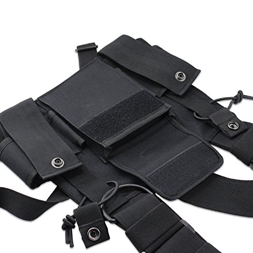 Lewong Universal Radio Chest Harness Bag Pocket Pack HolsterĀ for Two Way Radio (Rescue Essentials)