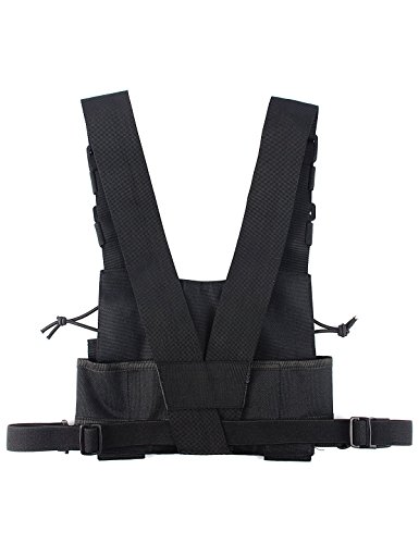 Lewong Universal Radio Chest Harness Bag Pocket Pack HolsterĀ for Two Way Radio (Rescue Essentials)