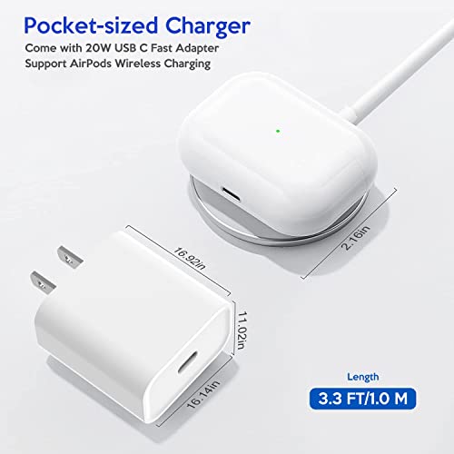 Magnetic Wireless Charger,3.3FT【Apple MFi Certified】15W Fast Wireless Charging Pad USB C Wireless Charger iPhone with 20W USB C Wall Charger Block for iPhone 14/Plus/13/12/Pro/Pro Max/Mini/AirPods Pro
