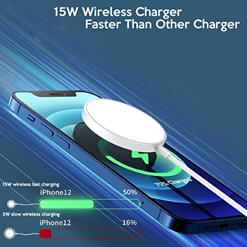Magnetic Wireless Charger,3.3FT【Apple MFi Certified】15W Fast Wireless Charging Pad USB C Wireless Charger iPhone with 20W USB C Wall Charger Block for iPhone 14/Plus/13/12/Pro/Pro Max/Mini/AirPods Pro