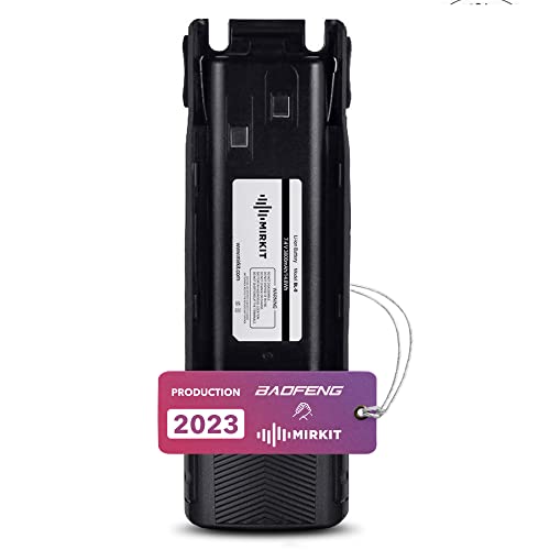 MIRKIT 3800 mAh UV82 Battery BL-8 7.4V Li-ion Compatible with Baofeng UV-82 MK3/5 UV 82HP UV 82 UV 82C Gmrs V1 MURS V1 Baofeng Accessories Baofeng Extended Battery Radio
