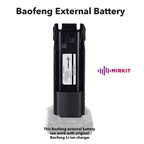 MIRKIT 3800 mAh UV82 Battery BL-8 7.4V Li-ion Compatible with Baofeng UV-82 MK3/5 UV 82HP UV 82 UV 82C Gmrs V1 MURS V1 Baofeng Accessories Baofeng Extended Battery Radio