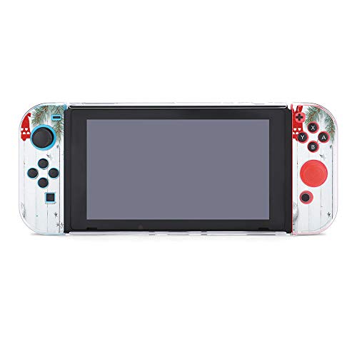 SUPNON Red Felt Christmas Ornaments with Pine Compatible with Nintendo Switch Console & Joy-Con Protective Case, Durable Flexible Shock-Absorption Anti-Scratch Drop Protection Cover Shell Design37611