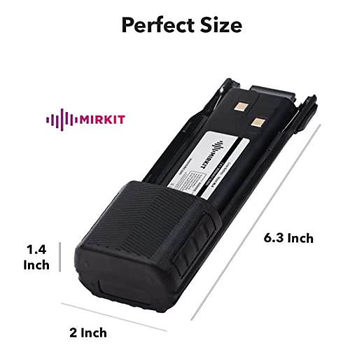 MIRKIT 3800 mAh UV82 Battery BL-8 7.4V Li-ion Compatible with Baofeng UV-82 MK3/5 UV 82HP UV 82 UV 82C Gmrs V1 MURS V1 Baofeng Accessories Baofeng Extended Battery Radio