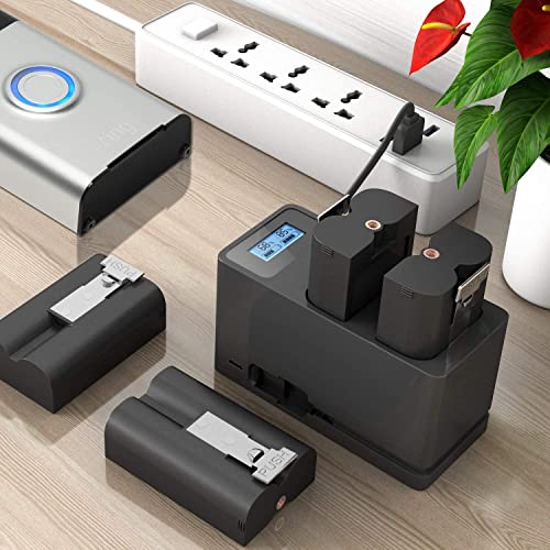 Rechargeable Battery and Dual Port USB Charging Station Compatible with Ring, for Video Doorbell 2/3/4 and Spotlight Cam Battery, 3.65V Quick Release Lithium-Ion Battery(1Pack)