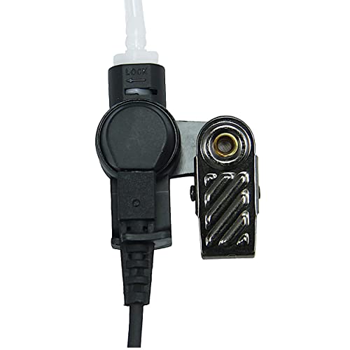 MaximalPower Headset Earpiece with Kevlar Reinforced Cable 2-Pin for Motorola Two-Way Radios Surveillance Headset (RHF MOT 2PIN HQ)