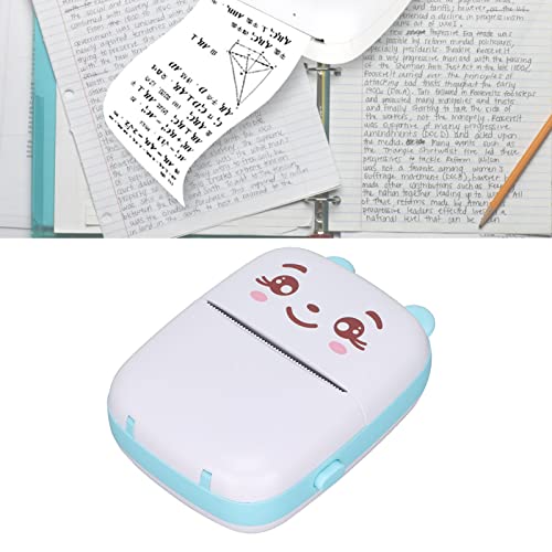 Deryang Mini Printer, Photo Printer Low Working Noise Environmental Friendly for Student for Household for Outdoor for School