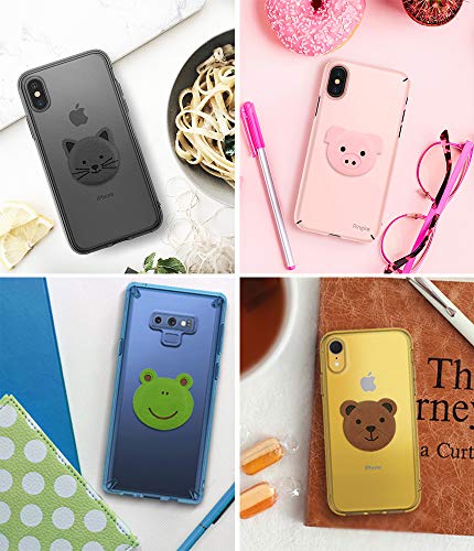 Ringke Magnetic Character Metal Plate Kit - Animal Edition (5 Pack, 1 Each) with 3M Adhesive Pad Compatible with Magnet Phone Car Mount Holder for Smartphone, iPad, Tablet, and Other Devices