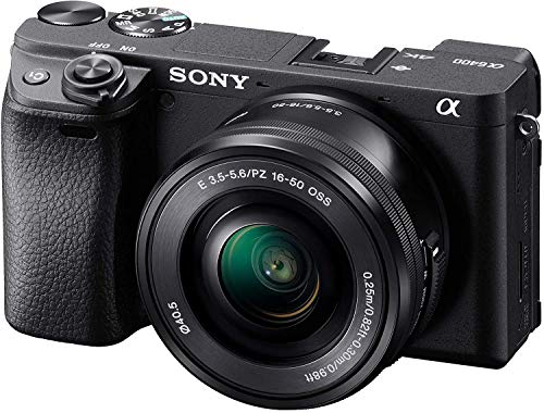 Sony a6400 Mirrorless Digital Camera Bundle with 16-50mm Lens, Water Resistant Gadget Bag, Cleaning Kit, Eyeshade, Card Reader, Rear Lens Cap + More | Alpha 6400 E-Mount APS-C Sensor Black