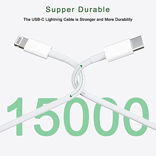 iPhone Fast Charger, [Apple MFi Certified] 20W USB C Fast Charger Block with 6FT Type-C to Lightning Cable, Super Fast Charging Compatible with iPhone 14/13/13 Pro/12/12 Pro/12 Pro Max/11/Xs Max/XR/X