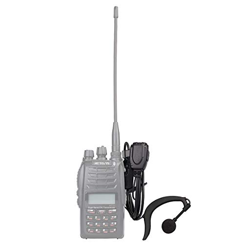 Retevis Soft Earhook Walkie Talkie Earpiece with Mic, Coil Tube, Compatible RT22 RT21 RT68 RT22S H-777S RT15 RB29 Baofeng UV-5R Two Way Radio, G-Type Two Way Radio Earpiece 2 Pin(1 Pack)