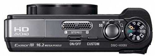 Sony Cyber-shot DSC-HX9V 16.2 MP Exmor R CMOS Digital Still Camera with 16x Optical Zoom G Lens, 3D Sweep Panorama and Full HD 1080/60p Video (Renewed), Black