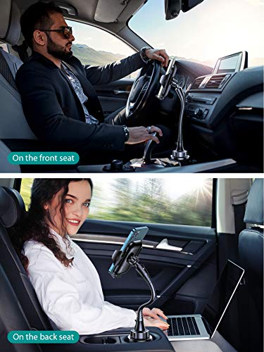 𝗨𝗽𝗴𝗿𝗮𝗱𝗲𝗱 15'' Cup Holder Phone Mount [𝗦𝘁𝗮𝗯𝗹𝗲 & 𝗦𝗲𝗰𝘂𝗿𝗲] Cup Phone Holder for Car, Adjustable Long Neck Phone Cup Holder for Car, SUV, Truck, Fit for iPhone 14 13 Pro Max, All Phones