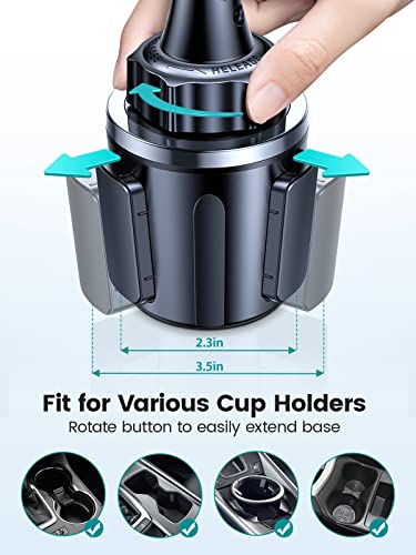 𝗨𝗽𝗴𝗿𝗮𝗱𝗲𝗱 15'' Cup Holder Phone Mount [𝗦𝘁𝗮𝗯𝗹𝗲 & 𝗦𝗲𝗰𝘂𝗿𝗲] Cup Phone Holder for Car, Adjustable Long Neck Phone Cup Holder for Car, SUV, Truck, Fit for iPhone 14 13 Pro Max, All Phones