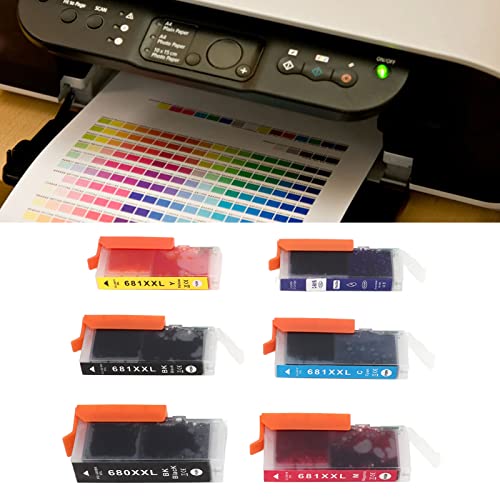 FTVOGUE Multi Color Ink Cartridge Printer Cartridge Replacement for PIXMA TS706 TR7560 TR8560 TS6160 TS6260 (BK BK C M Y PB)