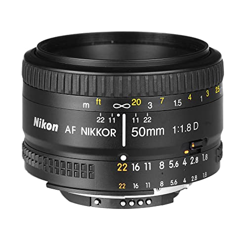 Nikon D7500 20.9MP DSLR Digital Camera with AF 50mm f/1.8D Lens (1581) Deluxe Bundle with 64GB SD Card + Large Camera Bag + Filter Kit + Spare Battery + Telephoto Lens (Renewed)