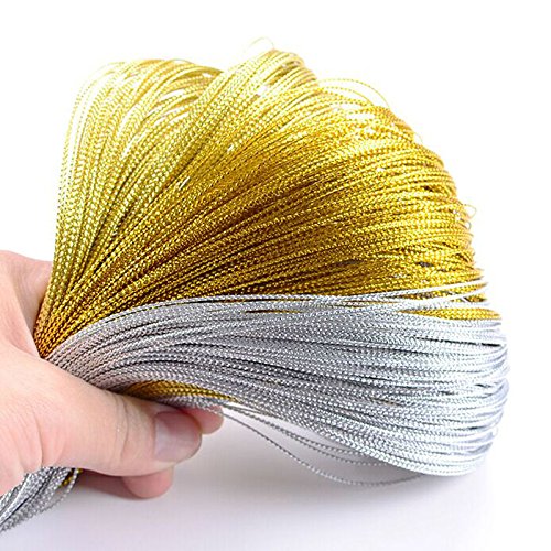 328 Feet Gift Tags String Hang Tags Rope (Gold)