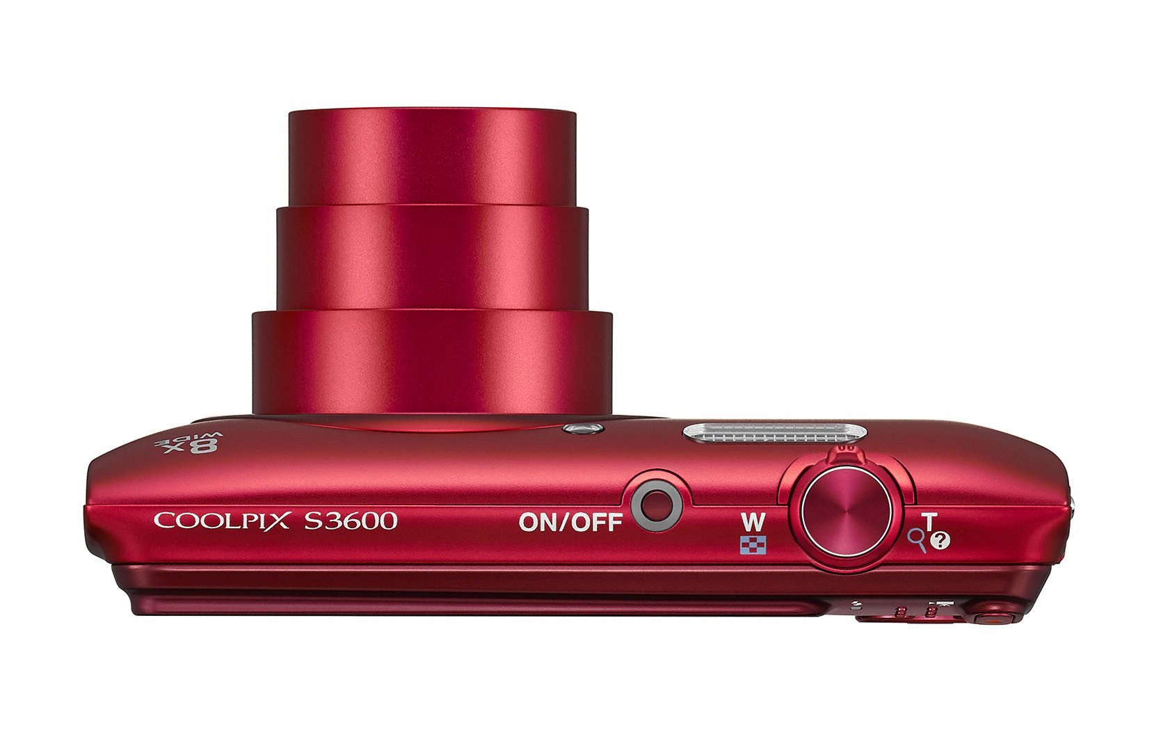 Nikon COOLPIX S3600 20.1 MP Digital Camera with 8x Zoom NIKKOR Lens and 720p HD Video (Red) (Discontinued by Manufacturer)