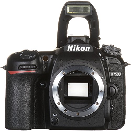 Nikon D7500 20.9MP DSLR Digital Camera with AF 50mm f/1.8D Lens (1581) Deluxe Bundle with 64GB SD Card + Large Camera Bag + Filter Kit + Spare Battery + Telephoto Lens (Renewed)