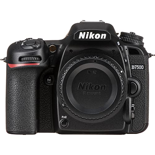 Nikon D7500 20.9MP DSLR Digital Camera with AF 50mm f/1.8D Lens (1581) Deluxe Bundle with 64GB SD Card + Large Camera Bag + Filter Kit + Spare Battery + Telephoto Lens (Renewed)
