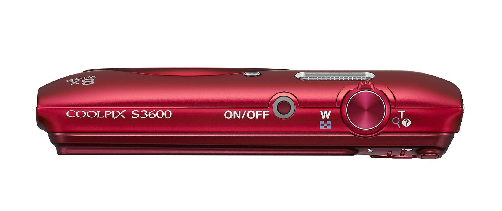 Nikon COOLPIX S3600 20.1 MP Digital Camera with 8x Zoom NIKKOR Lens and 720p HD Video (Red) (Discontinued by Manufacturer)