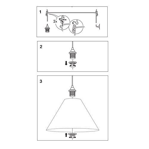 Wallniture Fiore 15 Feet Hanging Lantern Cord with On Off Switch, Room Decor for Pendant Light Bulbs White Socket Set