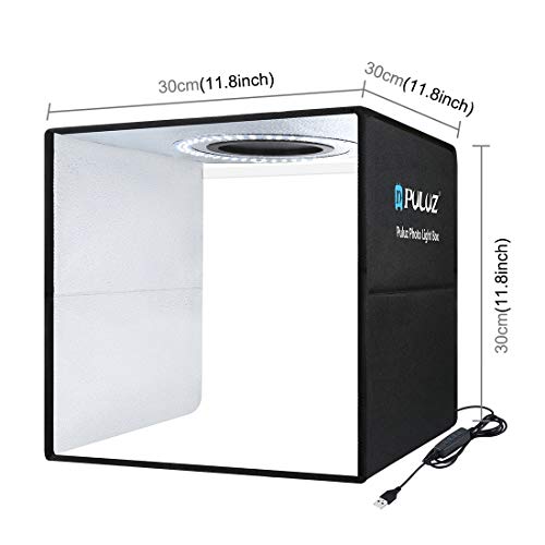 PULUZ 11.8inch / 30cm Folding Portable Photography Shooting Light Tent for Product Display, Small Photo Studio Tent Box Kit with 6 Color Backdrops for SLR Camera Didigtal Camera Cellphone Shooting
