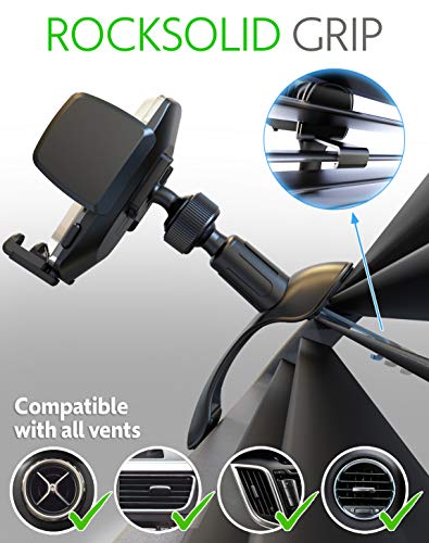 Bestrix Car Phone Mount Holder -SmartClamp Air Vent Cell Phone Car Holder Compatible with iPhone 12 11 Pro Xr Xs XS MAX XR X Galaxy S20 Note 20 Ultra & All Smartphones