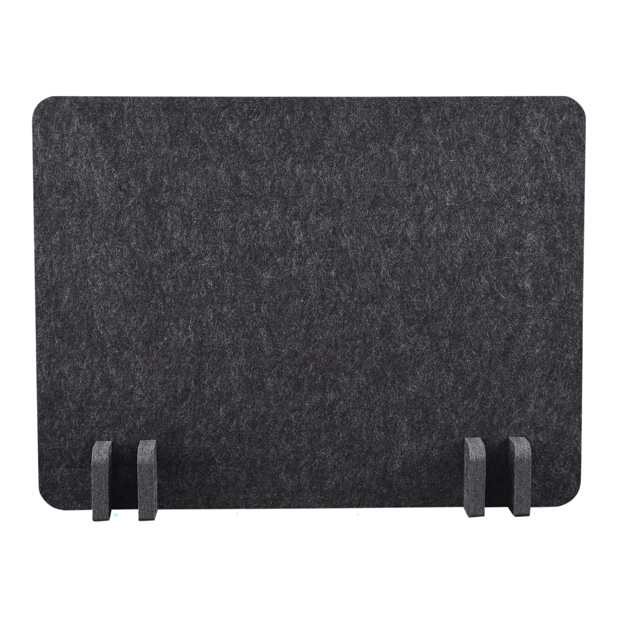 Stand Up Desk Store ReFocus Raw Noise and Distraction Reducing Freestanding Acoustic Desk Divider Mounted Privacy Panel (Anthracite Gray, 20.9" x 16")