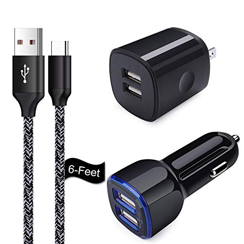 Dual Wall Charger USB C Car Charger Android Phone Type C Charger Cord Samsung Fast Charging Cable for Samsung Galaxy A13/A52S/S22 Ultra/A73/A03S/A53/A12/A33/A23/A32/S21FE/S21/S20/Pixel 7 6 Pro 6aย