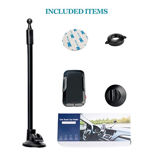 Newward Car Phone Mount, Universal Long Arm Windshield Handsfree Phone Holder for Car Compatible iPhone 14 Pro/13/12/11/Xs/XR/X/8 Plus, Galaxy S20/S10/S9/S9 /Note 10/S8, Huawei and More