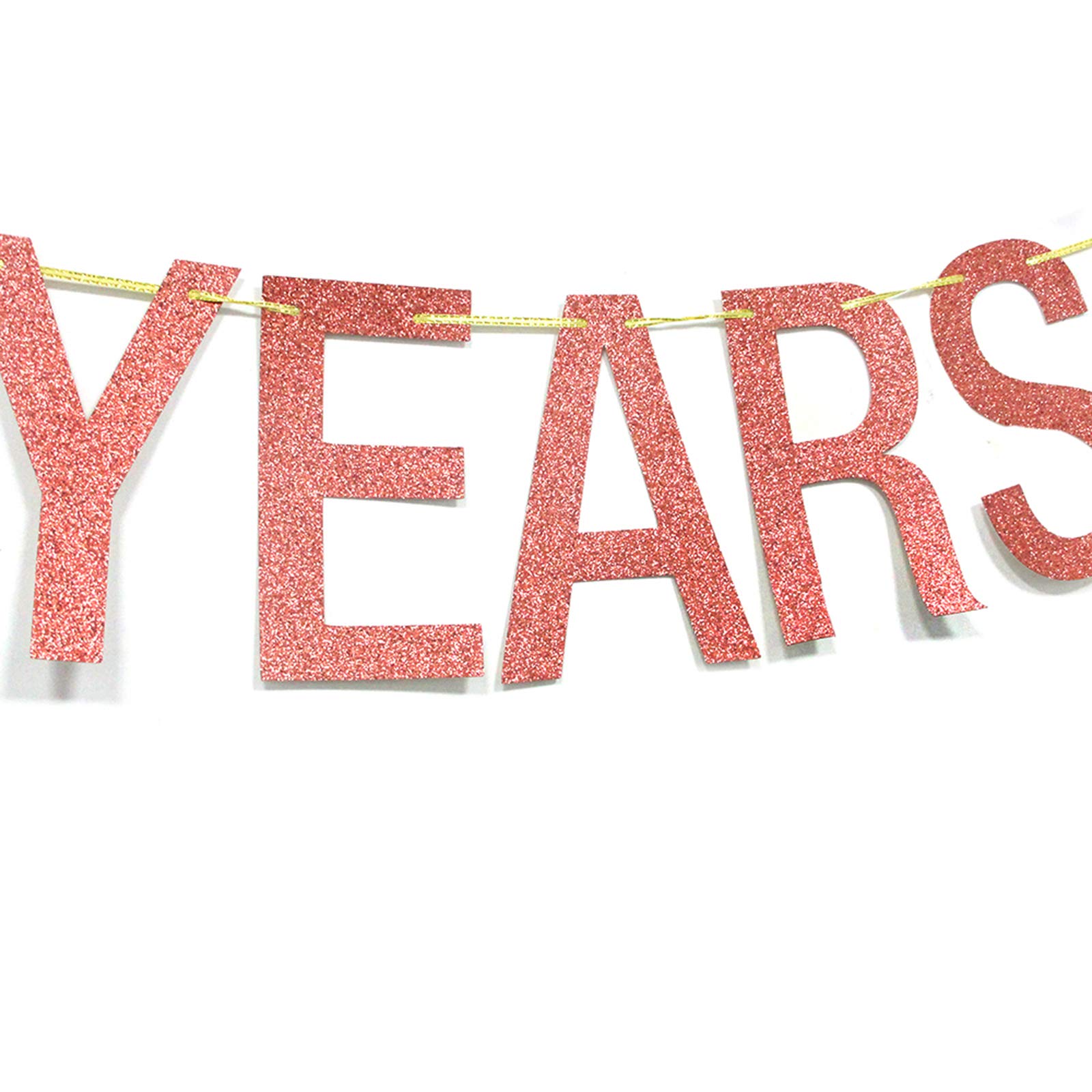 90 Years Blessed & Loved Banner - for 90th Anniversary / 90th Birthday Banner, 90th Anniversary / 90th Birthday Decorations (Rose Gold)