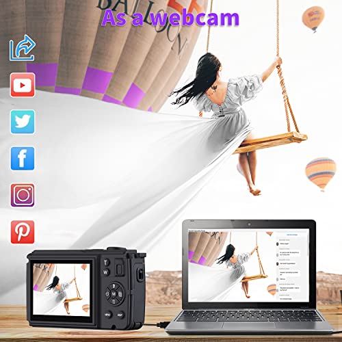 1080P Digital Camera 24MP Kids Compact Camera Autofocus 16X Digital Zoom Children Portable Camera for Boys, Girls,Beginners