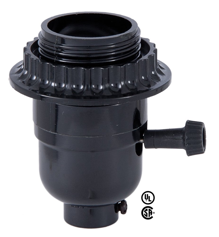 B&P Lamp Threaded Shell with Ring Phenolic Socket | Easy to Install Replacement Lamp Socket