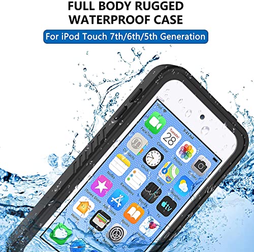 BESINPO for iPod Touch 7th/6th/5th Generation Case Waterproof, iPod Touch Case Shockproof 360 Full Body Heavy Duty Defender Protective Cover for Diving Swimming Snorkeling Case for iPod Touch 7/6/5