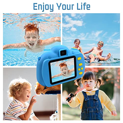 #39543v 2 0 Inch Cartoon Digital Camera Hd 1080P Anti Fall Front and Rear Dual Head Camera Children's Photo Toy Birthday Gift
