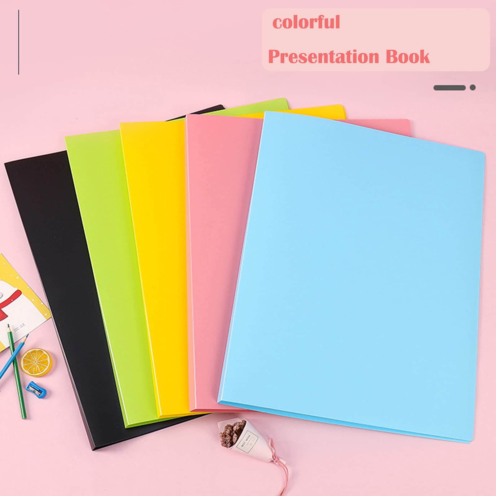 Diamond Painting Storage Book 40 Clear Pockets Sleeves Protectors Art Portfolio Book for 30 x 40 cm Diamond Painting Presentation (Can Accommodate 16.5 X 12.1inch) - Blue