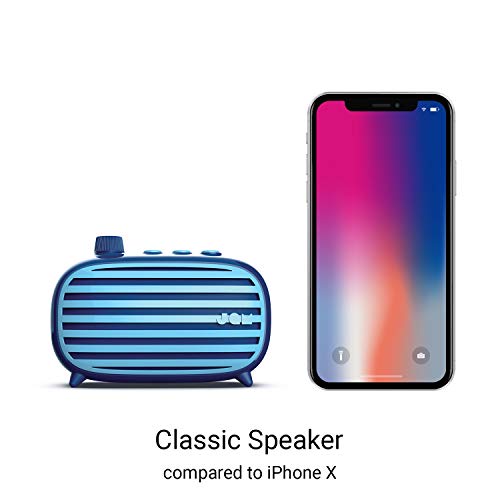 Jam Retro Classic Blutooth Speaker, 10 Hours Play Time, Aux-in Port, USB Charging, Blue