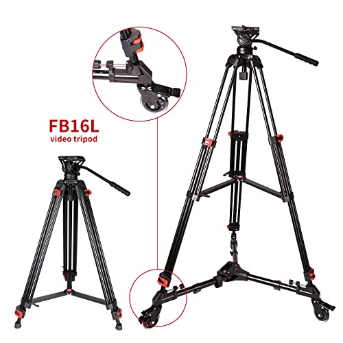 Famall Photography Tripod Dolly, Heavy Duty Tripod Dolly with 3" Wheels, Adjustable Legs and Carry Bag, Portable Tripod Wheels Compatible with Most Video Tripods and Light Stands