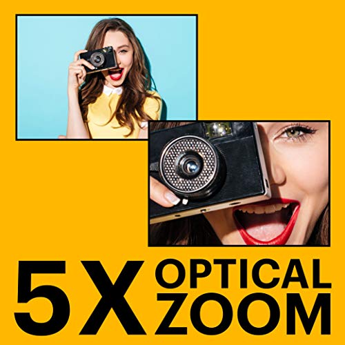 KODAK PIXPRO Friendly Zoom FZ55-BK 16MP Digital Camera with 5X Optical Zoom 28mm Wide Angle and 2.7" LCD Screen (Black)