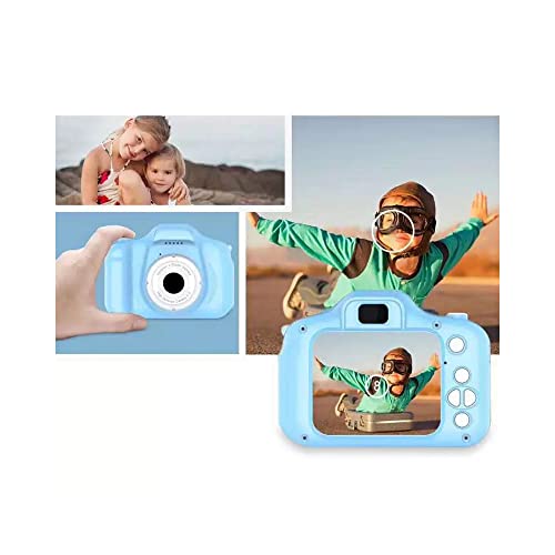 Acuvar 1080P Kids Selfie HD Compact Digital Photo and Video Rechargeable Camera Kit with 32GB TF Card & 2" LCD Screen Micro USB Charger, Lanyard. 6PC Card Holder and All in One USB Card Reader (Blue)