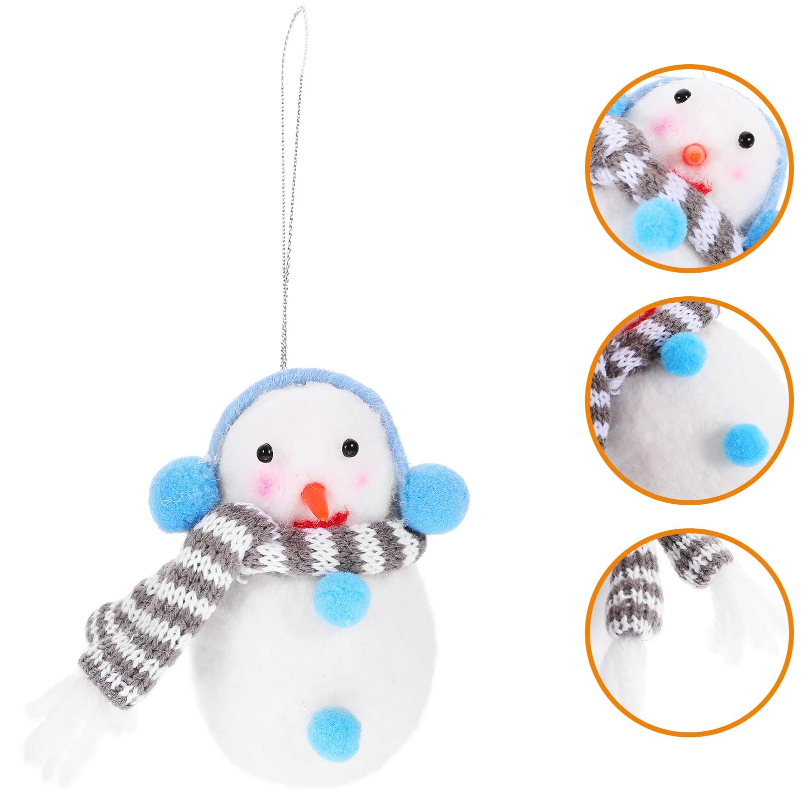 LUOZZY Christmas Snowman Hanging Ornaments Xmas Felt Snowman Doll Christmas Tree Hanging Ornament Xmas Gifts for Kids